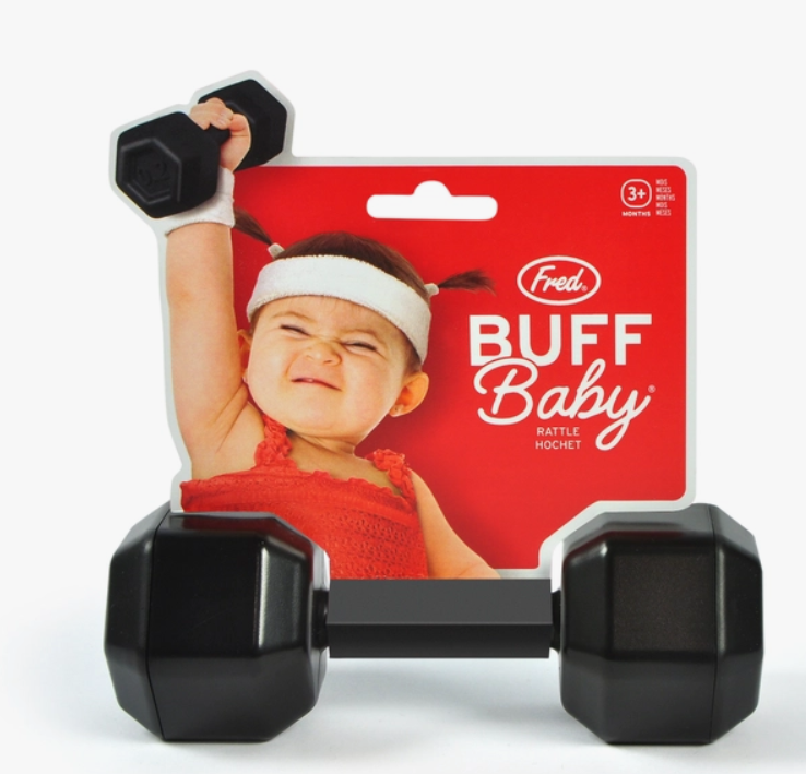 Buff Baby- Dumbbell Rattle | Scout & Tag