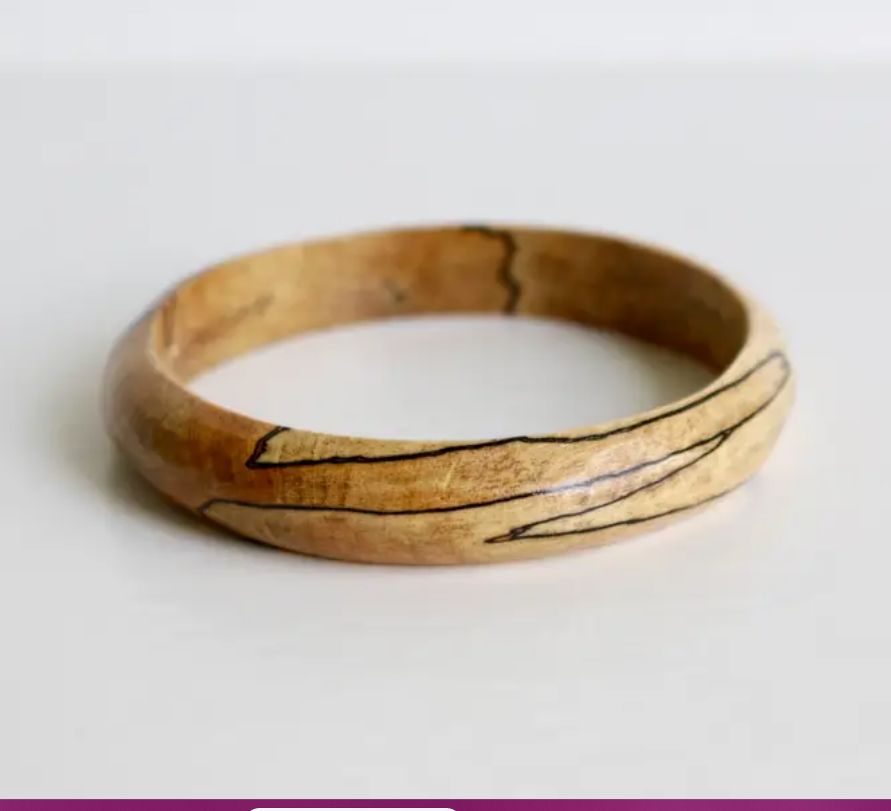 Classic Bangle in Spalted Maple | Scout & Tag